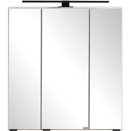 Spiegelschrank Welltime, B:60cm H:64cm T:20cm, wei&szlig;, Holzwerkstoff, Badezimmer, Schr&auml;nke, "Lana", Badm&ouml;bel, 60 cm breit