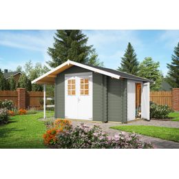 Gartenhaus Nordic Holz, gr&uuml;n, Holz, Gartenh&auml;user, "Vilano 2", mit 3 getrennten Bereiche