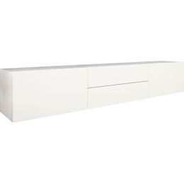 borchardt M&ouml;bel Lowboard BORCHARDT M&Ouml;BEL, B:200cm H:35cm T:35cm, wei&szlig;, Spanplatte, Sideboards, "Sophia", Breite 200 cm mit 2 Klappen und 2 Schubk&auml;sten, stehend und
