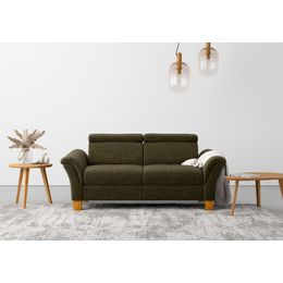 2,5-Sitzer Home Affaire, B:185cm H:84cm T:93cm, grün, 100% Polyester, Sofas, "Lindgren", wahlweise mit TV-Funktion, links oder beidseitig,