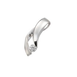 Vivance Damen Kettenanh&auml;nger "Silber 925 rhodiniert Zirkonia", one-size, Silber 925 (Sterlingsilber), 1,4 g, wei&szlig;, Silber 925 (Sterlingsilber),