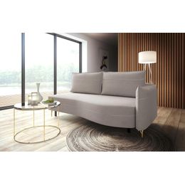 Loungesofa, B:212cm H:93cm T:114cm, beige, exxpo - SOFA FASHION, Sofas, "Ortis mit toller Kontrastnaht, Solitärmöbel, bequem, schmale Armlehne",