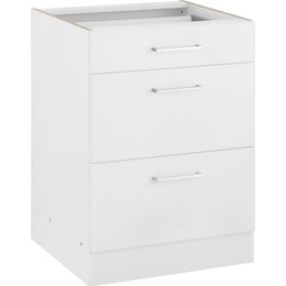 Unterschrank KOCHSTATION, B:60cm H:82cm T:60cm, weiß, MDF, Küche, Schränke, "KS-Kehl", ohne Arbeitsplatte