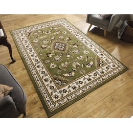 Teppich FLAIR RUGS, B:170cm H:8mm L:120cm, grün, Polypropylen, Wohnzimmer, Teppiche, "Sherborne", Orientteppich