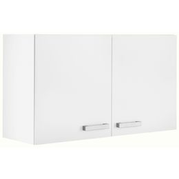 H&auml;ngeschrank Optifit, B:100cm H:57,6cm T:34,6cm, wei&szlig;, K&uuml;che, Schr&auml;nke, "Odense", 100 cm breit, 57,6 cm hoch, mit 2 T&uuml;ren