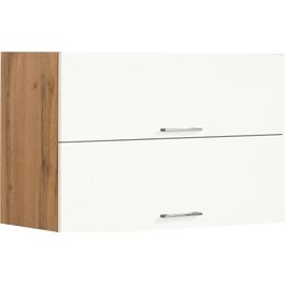Klapphängeschrank KOCHSTATION, B:100cm H:57cm T:34cm, weiß, Holzwerkstoff, Schränke, "KS-Colmar", 100 cm, mit Metallgriff, für viel Stauraum