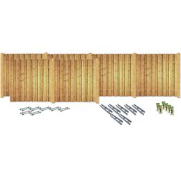 Konifera Sichtschutzelement "DAYTONA", H/L: 180cm x 11,43m, Pfosten: 7 Stk., gr&uuml;n, Garten, Zaunelemente, Massiv und sehr stabil, verschiedene L&auml;ngen