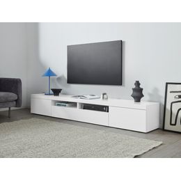 Lowboard Inosign, B:240cm H:35cm T:40cm, wei&szlig;, FSC-zertifizierter Holzwerkstoff, Wohnzimmer, Sideboards, "Essential", 240 cm