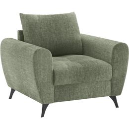 Sessel MR. COUCH, B:96cm H:71cm T:90cm, grün, Dolce (100% Polyester), Wohnzimmer, Sessel, "Blackburn II", Passend zu der Garnitur, mit