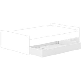 Bettschubkasten Paidi, B:150cm H:20cm T:95,2cm, wei&szlig;, Spanplatte, Schubladen, "Bettkasten/Unterschiebebett", extra Stauraum, in verschiedenen Farben