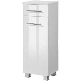 Unterschrank Welltime, B:30cm H:79cm T:27cm, wei&szlig;, Holzwerkstoff, MDF, Badezimmer, Schr&auml;nke, "Trento, verschiedene Ausf&uuml;hrungen und Farben",