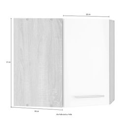 Eckhängeschrank KOCHSTATION, B:60cm H:57cm T:60cm, weiß, Küche, Schränke, "KS-Eton"