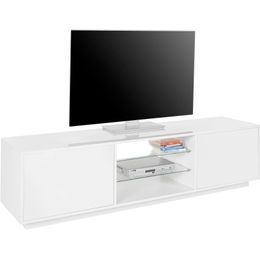 Lowboard Inosign, B:180cm H:46cm T:41,4cm, wei&szlig;, FSC-zertifizierter Holzwerkstoff, Wohnzimmer, Sideboards, "bloomTV-Board, TV-Schrank", Breite ca.