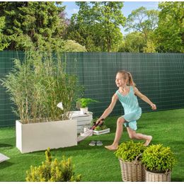 Windhager Sichtschutzzaunmatten, H/L: 120cm x 3m, grün, Zaunelemente, aus UV- und witterungsbeständigem PVC, L: 3 m