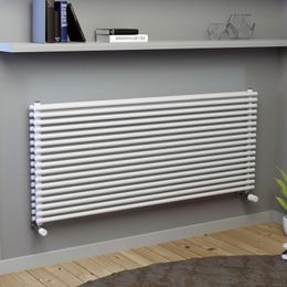 XIMAX Designheizkörper "Gamba Slim Duplex Horizontal, 610 mm x 1000 mm", B/H/T: 100cm x 61cm x 7,4cm, seidenmatt, weiß, Heizkörper, 1075 Watt, Weiß