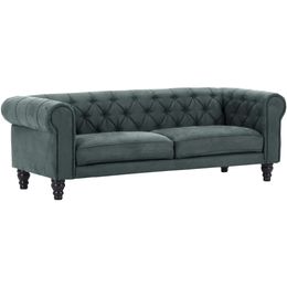3-Sitzer GUTMANN FACTORY, B:220cm H:75cm T:90cm, grün, 100% Polyester, Sofas