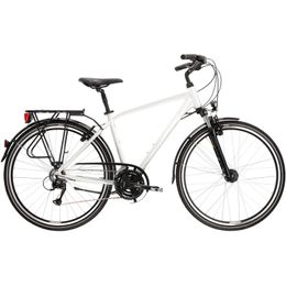 KROSS Trekkingrad "Trekkingrad Trans 4.0 weiß 21 Gänge", 53cm, 28 Zoll (71,12cm) hinten: 28 Zoll (71,12cm), weiß, Fahrräder