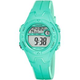 Calypso Watches Kinder Chronograph "Junior Collection", grün, Armbanduhren, Kinderuhr, Quarzuhr, Armbanduhr, digital, Datum, Stoppfunktion