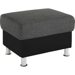 Hocker Trendmanufaktur, B:67cm H:46cm T:53cm, schwarz-weiß, 100% Polyester, Wohnzimmer, Hocker, wahlweise mit komfortablem Federkern, frei im Raum