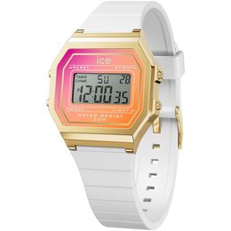 Ice Watch ICE-WATCH Damen Chronograph "ICE digit retro sunset - Small", weiß, Armbanduhren, Quarzuhr, Armbanduhr, Damenuhr, digital, Silikonarmband,