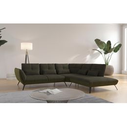 Ecksofa Places of Style, B:297cm H:88cm T:245cm, gr&uuml;n, 100% Polyester, Wohnzimmer, Sofas, "Mikado L-Form", inkl. Sitztiefenverstellung und