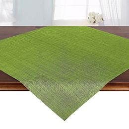 Mitteldecke, B:85cm L:85cm, gr&uuml;n, Delindo Lifestyle, Polyester, Tischdecken, "SAMBA", Fleckabweisend, UV-best&auml;ndig, 230 g/m&sup2;