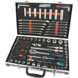 Br&uuml;der Mannesmann Werkzeugset, B:45,5cm H:30,5cm L:11cm, gr&uuml;n, BR&Uuml;DER MANNESMANN WERKZEUGE, Werkzeugsets, 232-teilig