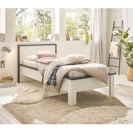 Einzelbett Home Affaire, B:110cm H:93cm L:213cm, wei&szlig;, Betten, "SHERWOOD Liegefl&auml;che 90/140 oder 180x200 cm", aus FSC-zertifiziertem Holzwerkstoff,