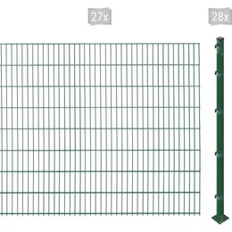 Arvotec Doppelstabmattenzaun "ESSENTIAL 163 zum Aufschrauben", H/L: 163cm x 54m, Pfosten: 28 Stk., gr&uuml;n, Zaunelemente, Zaunh&ouml;he 163 cm, Zaunl&auml;nge 2 -