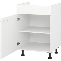 Herdumbauschrank KOCHSTATION, B:60cm H:75cm T:56cm, wei&szlig;, Schr&auml;nke, ""KS-Scafa"", Breite 60 cm, mit T&uuml;r, wahlweise T&uuml;ranschlag rechts oder links