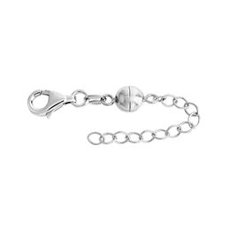 Vivance Damen Collierkettchen "925/- Sterling Silber rhodiniert", 7cm, Silber 925 (Sterlingsilber), L: 7 B: 6mm, weiß, Silber 925 (Sterlingsilber),