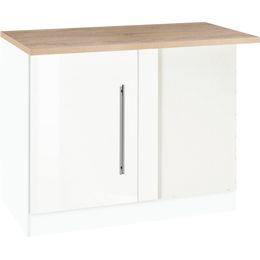 Eckunterschrank KOCHSTATION, B:110cm H:85cm T:60cm, weiß, Küche, Schränke, "KS-Eton"