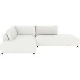 Ecksofa Musterring, B:304cm H:81cm T:224cm, weiß, 100% Polyester, Wohnzimmer, Sofas, "Lucia", mit großem Longchair, verschiedene Farben, B304 x T224