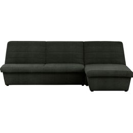 Ecksofa, B:274cm H:92cm T:168cm, grün, LOOKS by Wolfgang Joop, 100% Polyester, Wohnzimmer, Sofas, "LOOKS VIII L-Form", Quersteppung, ohne Armlehnen,