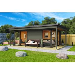 Gartenhaus Nordic Holz, gr&uuml;n, Holz, Gartenh&auml;user, "DOMEO 3 LOGGIA"