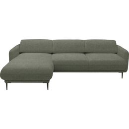 Ecksofa Andas, B:269cm H:73cm T:156cm, grün, 100% Polyester, Wohnzimmer, Sofas, "Skovsende Sitzbreite 245 cm, Rückenlehne stufenlos hochklappbar