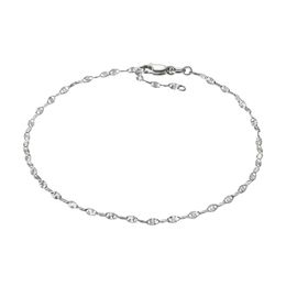 Vivance Damen Fu&szlig;kette "925/- Sterling Silber weiss diamantiert", 25+2cm, Silber 925 (Sterlingsilber), wei&szlig;, Silber 925 (Sterlingsilber), Fu&szlig;ketten