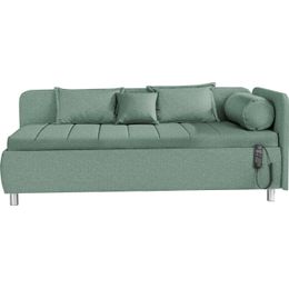 Schlafsofa Alina, B:207cm H:80cm T:102,5cm, grün, Struktur TMD (100% Polyester), Kinderzimmer, Sofas, "Kiana", Liegefläche 90/200 cm oder 100/200 cm,