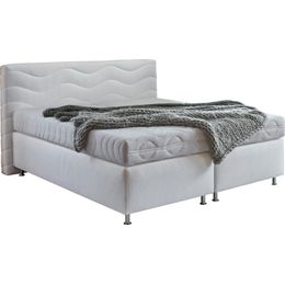 Boxspringbett, B:175cm L:210cm, wei&szlig;, Westfalia Schlafkomfort, Bezug Bett: Microvelours (100% Polyester) oder Feinstruktur (100% Polyester);Bezug