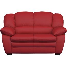 2-Sitzer COTTA, B:159cm H:88cm T:92cm, rot, 64% POLYURETHAN (PU) / 25% POLYESTER (PES) / 11% BAUMWOLLE (CO), Sofas, "Casino", Polstergarnitur, auch