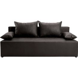 Schlafsofa, B:193cm H:88cm T:85cm, grau, exxpo - SOFA FASHION, Luxus-Microfaser (100% Polyester), Wohnzimmer, Sofas, "exxpo Tabou, Sofabett mit