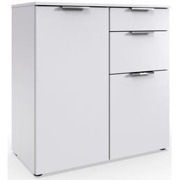 Kombikommode wimex, B:81cm H:84cm T:41cm, weiß, Spanplatte, Schlafzimmer, Sideboards, "Level by fresh to go", 2-türig, mit 2 Schubladen und