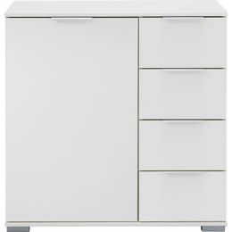 Kombikommode wimex, B:81cm H:83cm T:41cm, wei&szlig;, Schlafzimmer, Sideboards, "Nadja"