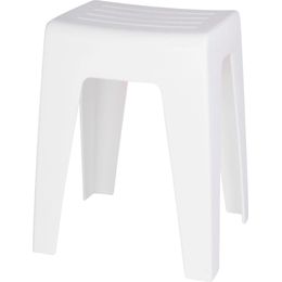 Hocker Wenko, B:38cm H:47cm T:32cm, wei&szlig;, Badezimmer, Hocker, "Kumba"