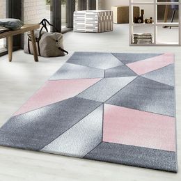 Teppich, B:140cm H:11mm L:200cm, pink, Ayyildiz Teppiche, Kunstfaser, Wohnzimmer, Teppiche, "Beta 1120", auch als L&auml;ufer, Kurzflor, Wohnzimmer