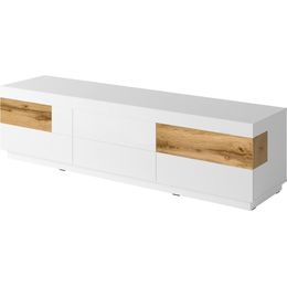 Lowboard Inosign, B:206cm H:54cm, weiß, Wohnzimmer, Sideboards, "SILKE", Breite 206 cm, Hochglanzfronten