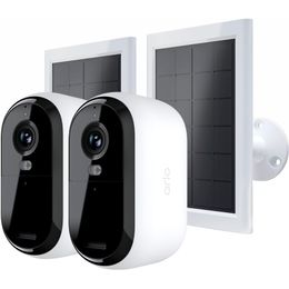 ARLO Smart Home Kamera "2 2K Outdoor Camera 2pack W/2 Solar Panel", B:5,3cm H:9,33cm T:5,93cm, weiß, Überwachungskameras