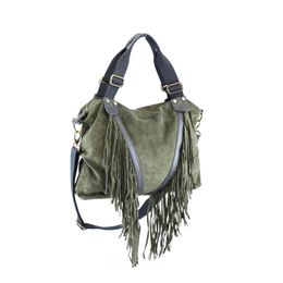 Damen Schultertasche "Antonia", Collezione Alessandro, grün, Leder, Taschen, Made in Italy
