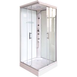 Komplettdusche Sanotechnik, B:80cm H:215cm T:80cm, wei&szlig;, Duschkabinen, "One", H&ouml;he: 215cm
