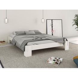 Futonbett Home Affaire, B:151,5cm L:211,5cm, weiß, Betten, ""ZEN " zertifiziertes Massivholz (Kiefer)", Massivholzbett, zeitlos elegant